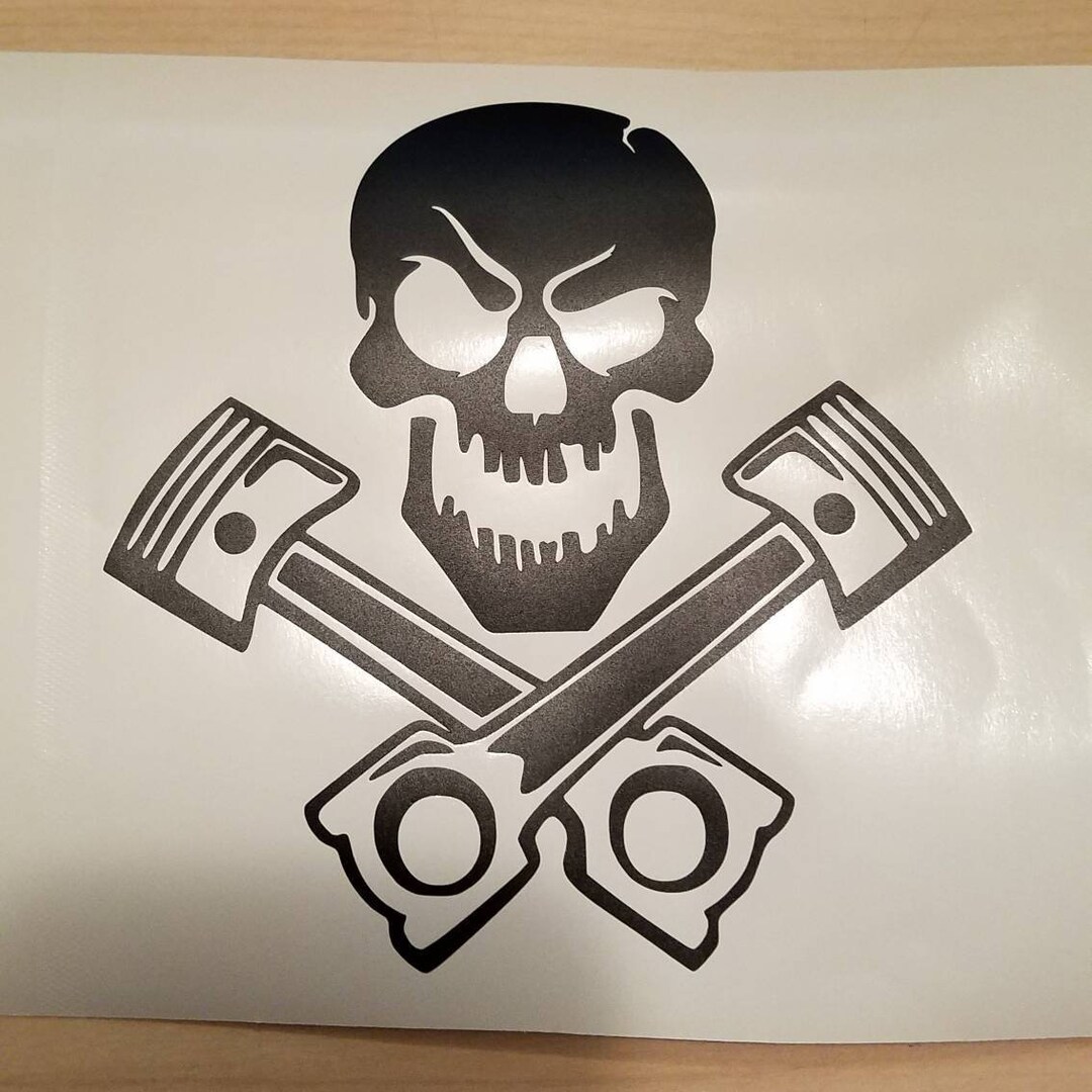 2-pack--skull With Wrenches or Skull With Pistons Mechanic, Gearhead ...