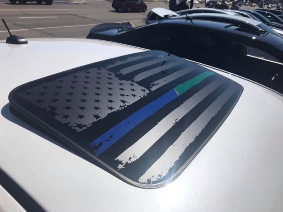 Tattered Flag Moonroof Decal! HUGE Vinyl Decal! Custom Size or Design ...