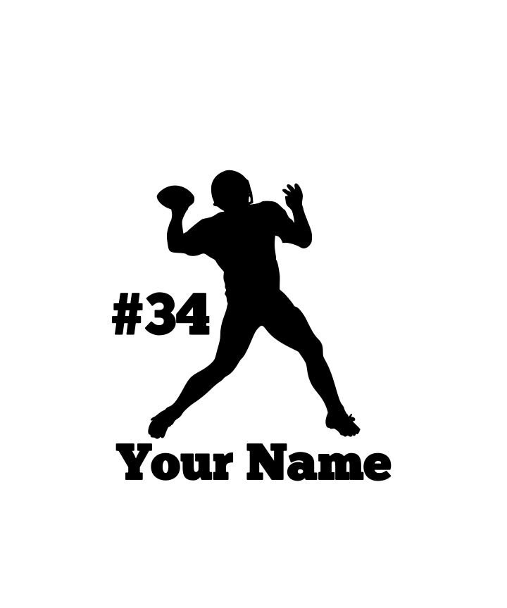 Football Player or Helmet Decal Support Your Kid - Etsy