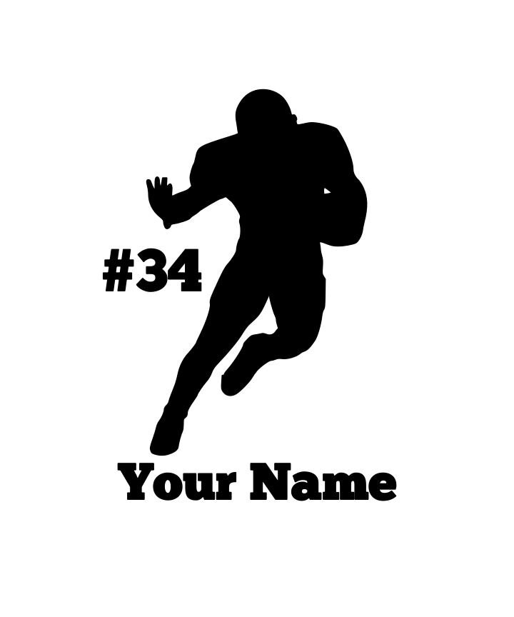 Football Player or Helmet Decal- Support Your Kid! - Etsy