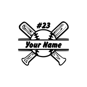 Baseball Decal With Your Name and Number! Support Your Kid! - Etsy
