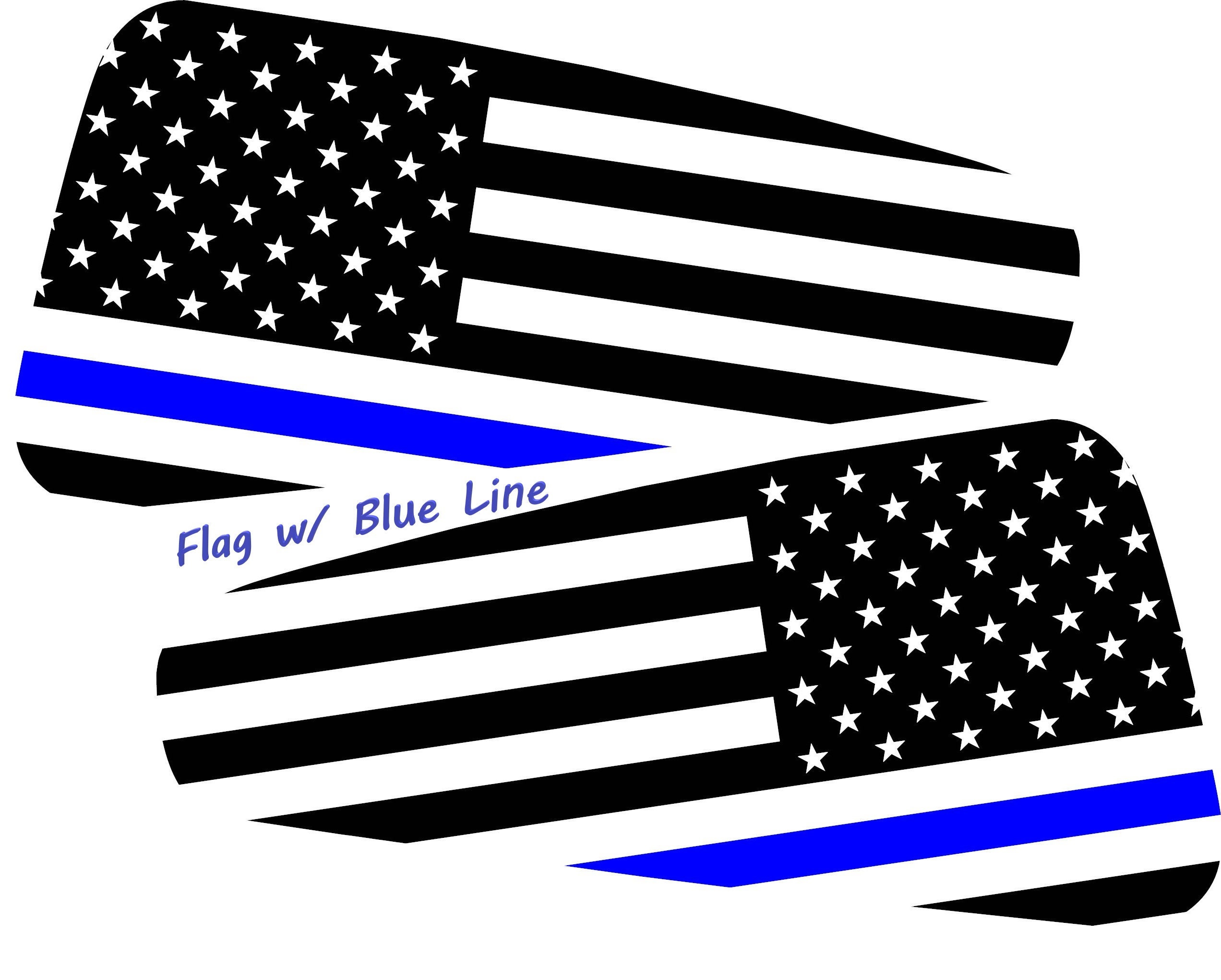 2010-2014 Mustang flag decal for the rear quarter windows | Etsy