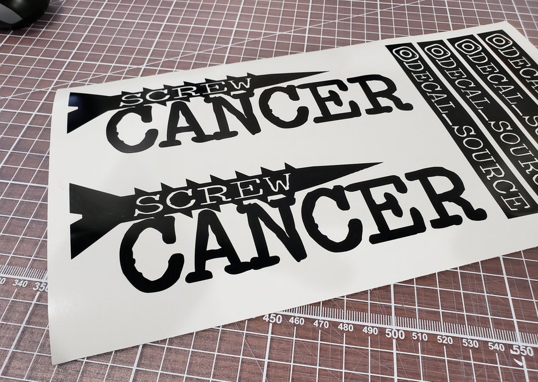 Screw Cancer Decals 2-pack - Etsy