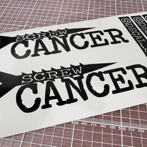 Screw Cancer Decals 2-pack - Etsy