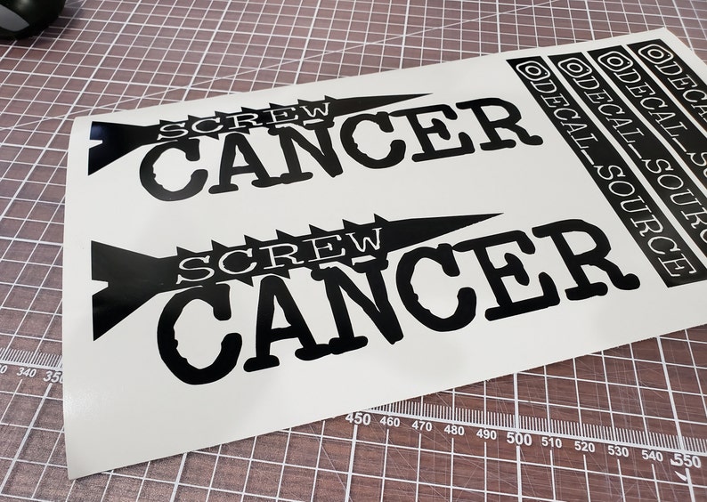 Screw Cancer Decals 2-pack - Etsy