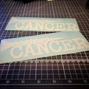 Screw Cancer Decals 2-pack - Etsy