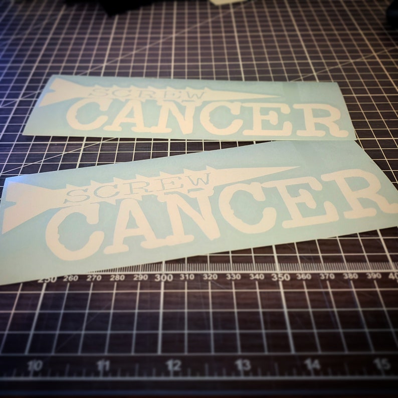 Screw Cancer Decals 2-pack - Etsy