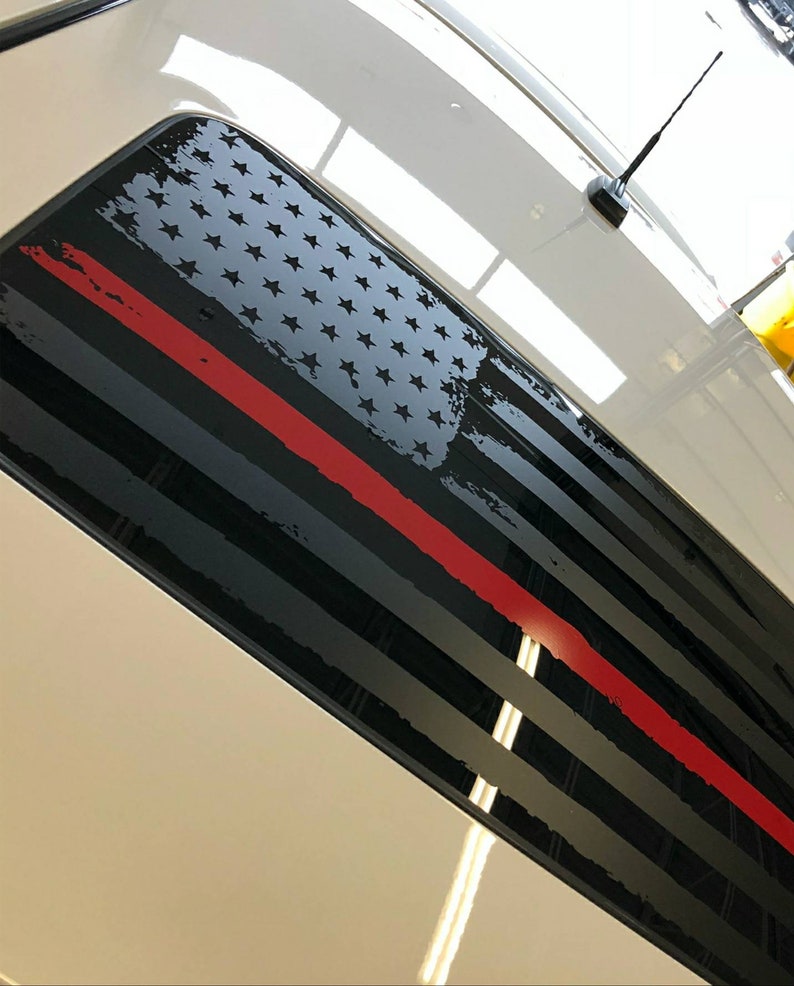 Tattered Flag Moonroof Decal! HUGE Vinyl Decal! Custom Size or Design ...