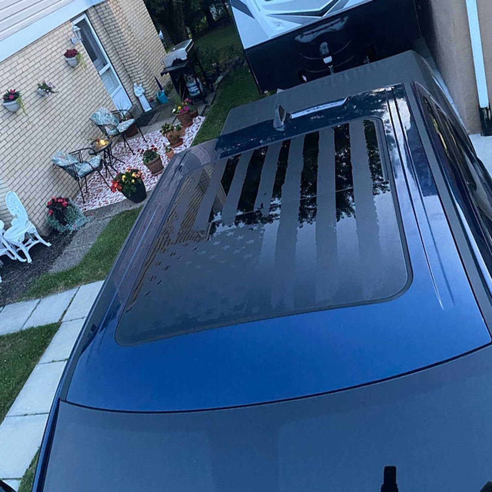 Tattered Flag Moonroof Decal! HUGE Vinyl Decal! Custom Size or Design ...