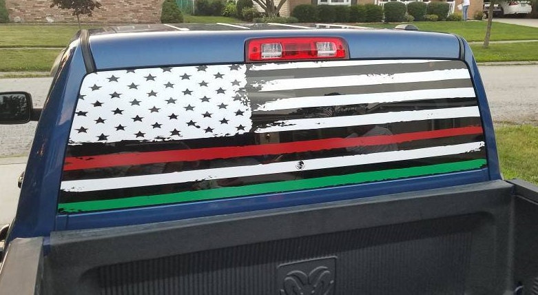 Tattered Flag Moonroof Decal! HUGE Vinyl Decal! Custom Size or Design ...