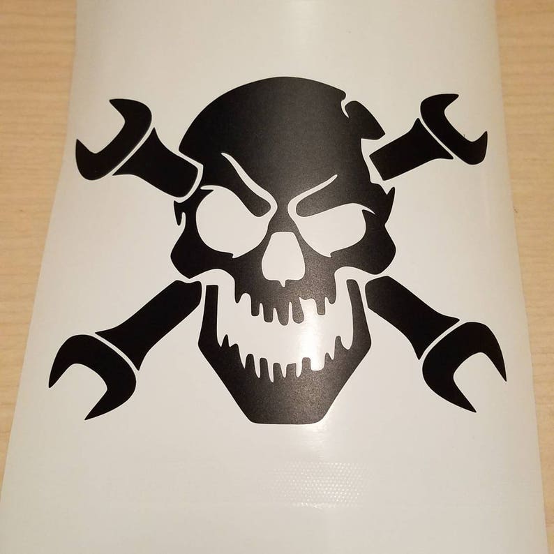2-pack--skull With Wrenches or Skull With Pistons Mechanic, Gearhead ...
