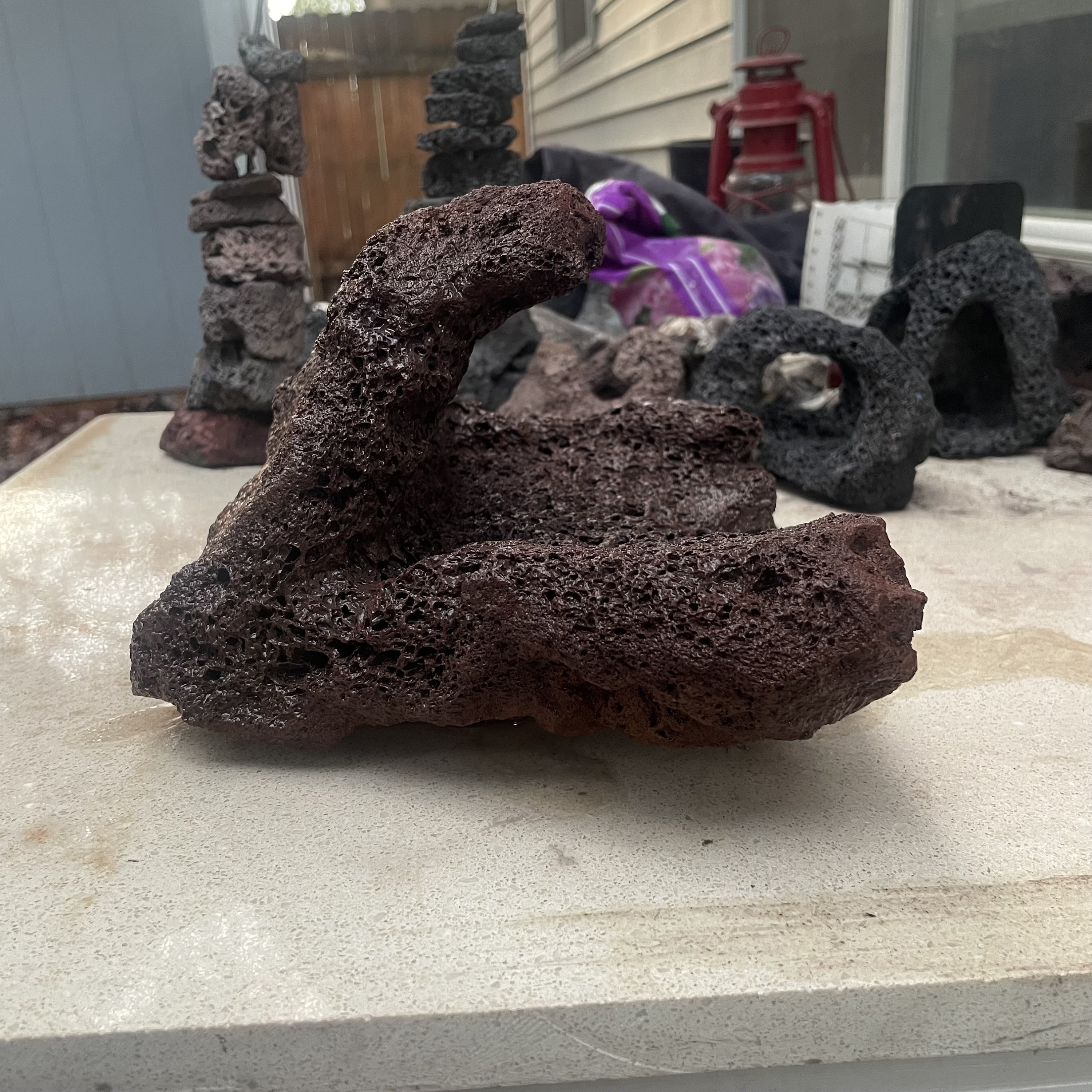 Extra Large Red Lava Rock Fish Hideout Handmade Freshwater Saltwater ...