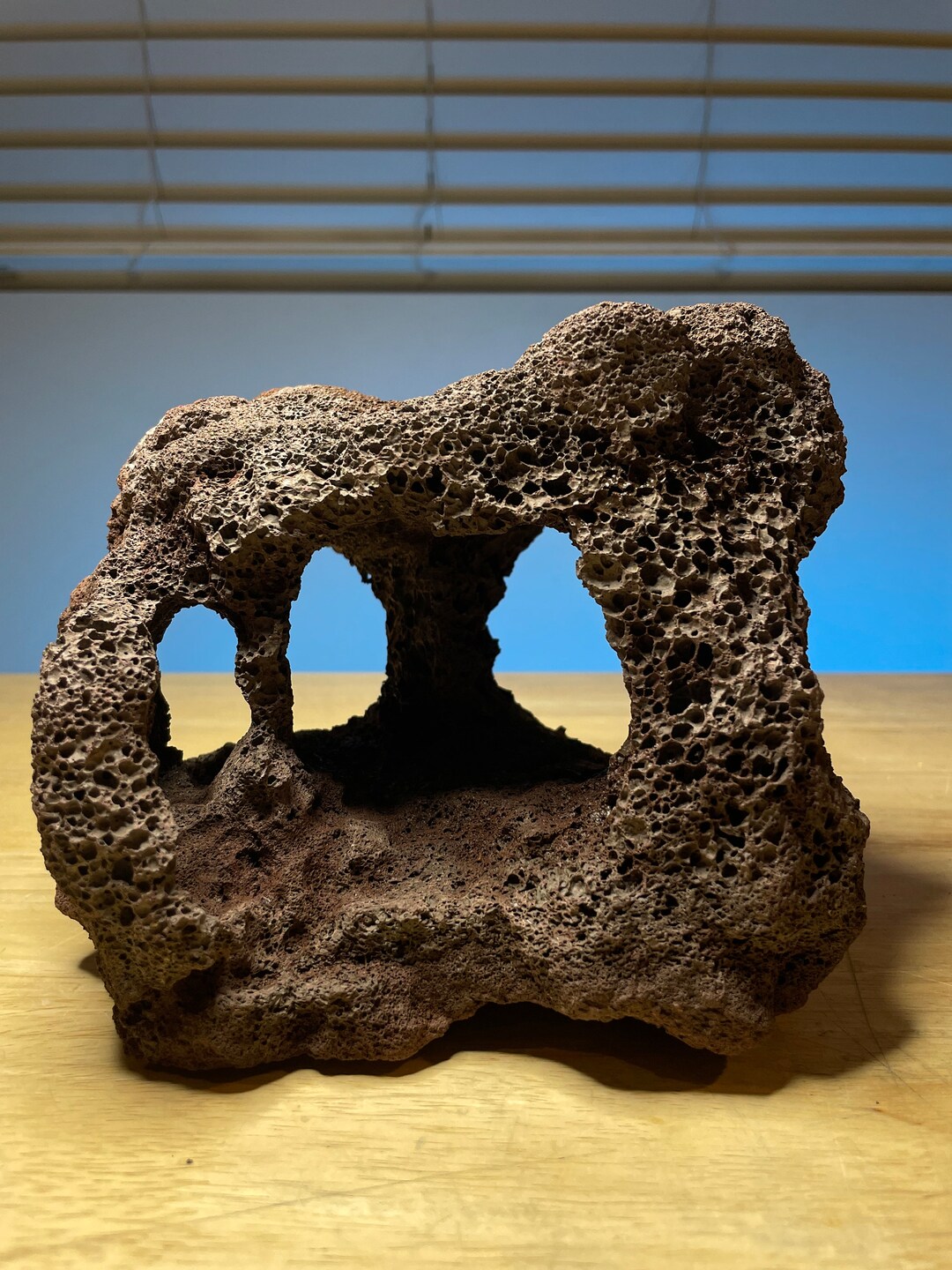 Handcrafted 3-hole Lava Rock Aquarium Cave Sculpture by Alex Nisanian ...