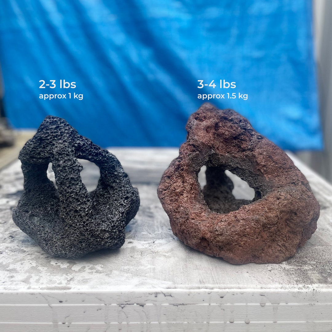 Handcrafted 3-hole Lava Rock Aquarium Cave Sculpture by Alex - Etsy