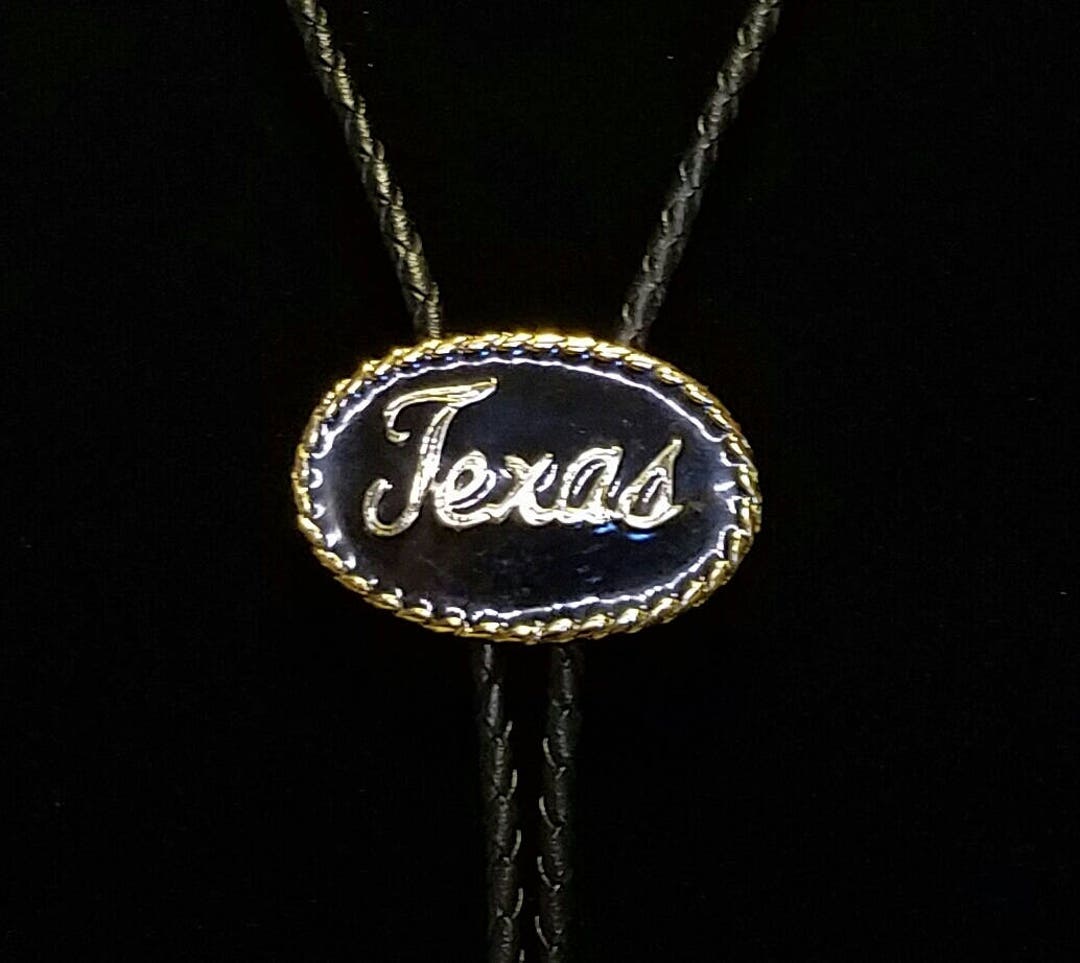 Vintage Black Texas Bolo #601-eperfectly Gifted, Custom Beltbuckle ...