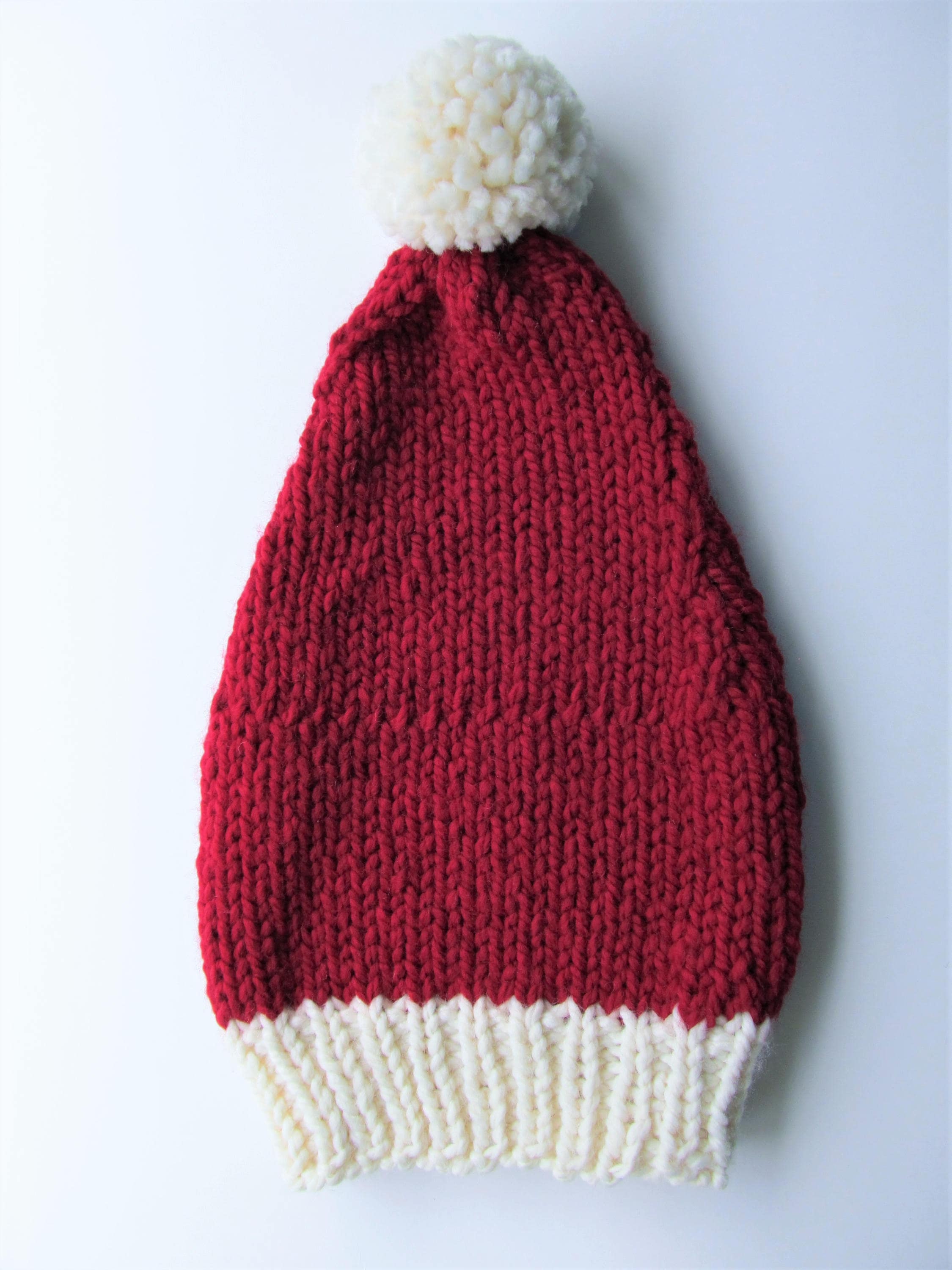 Santa Beanie Knitting Pattern / Santa Hat Pattern / Christmas Knitting ...