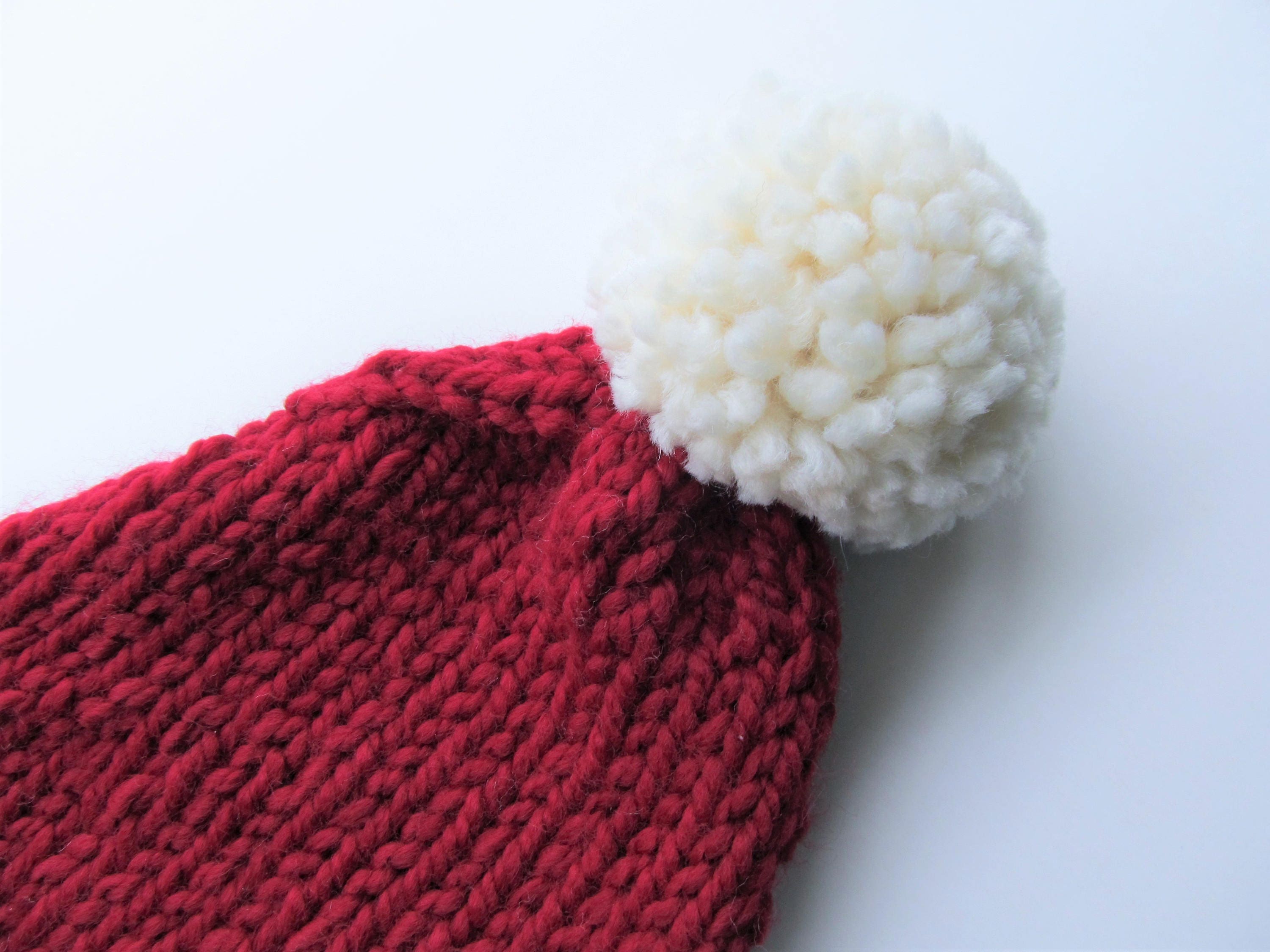 Santa Beanie Knitting Pattern / Santa Hat Pattern / Christmas Knitting ...