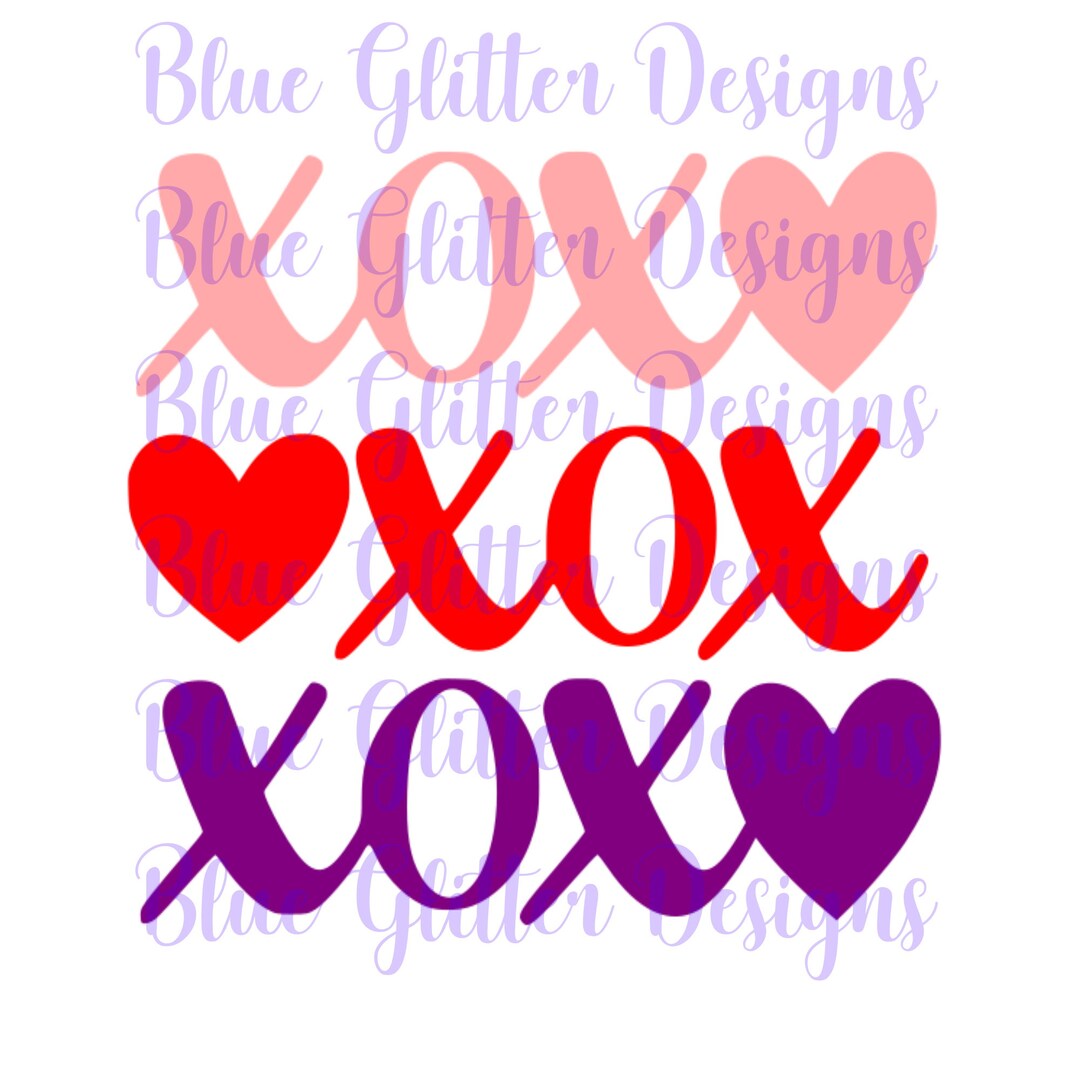 SVG Digital Download File,valentines XOX Hearts, Cutting File - Etsy