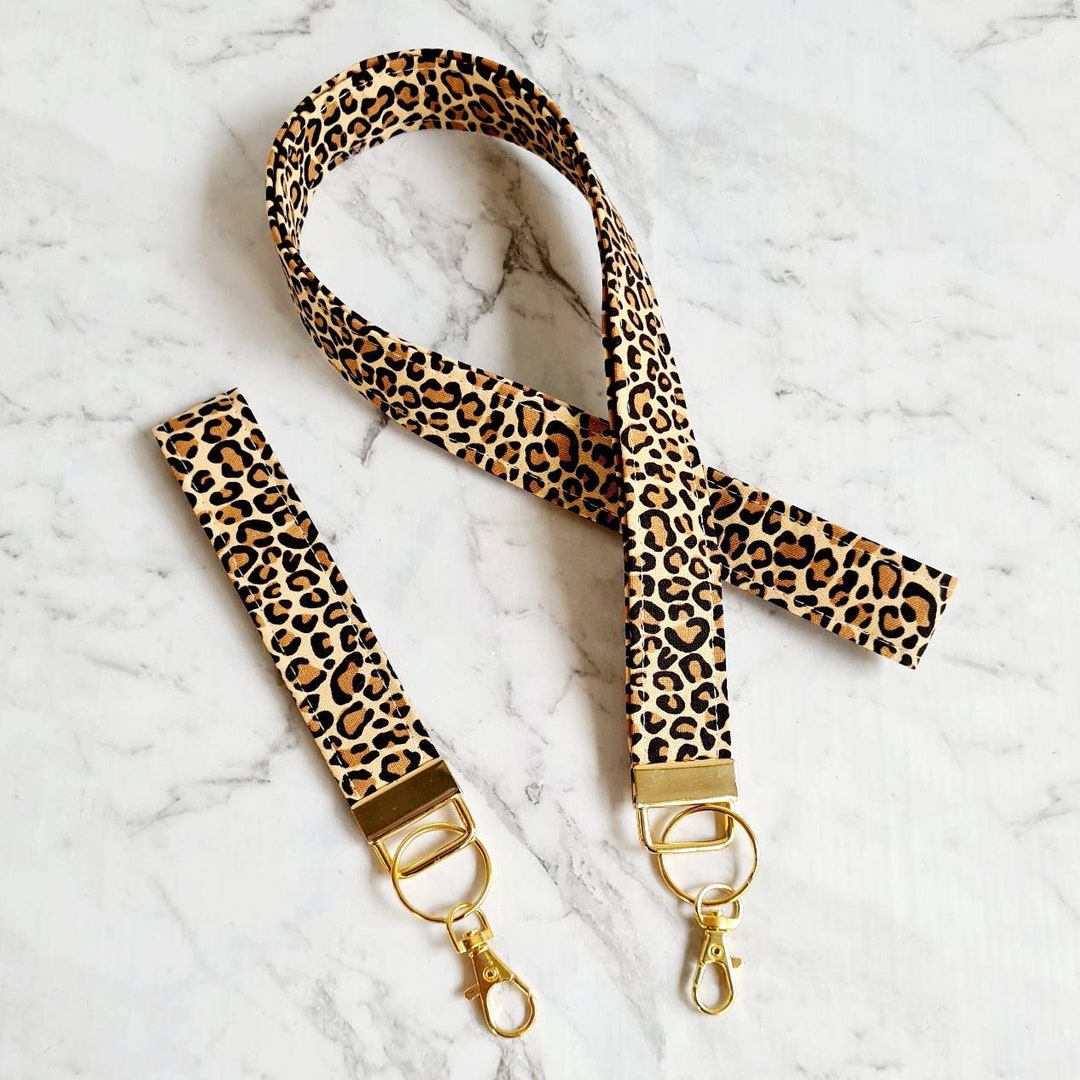 Leopard Print Lanyard/leopard Print Key Fob/leopard Lanyard/leopard Key ...