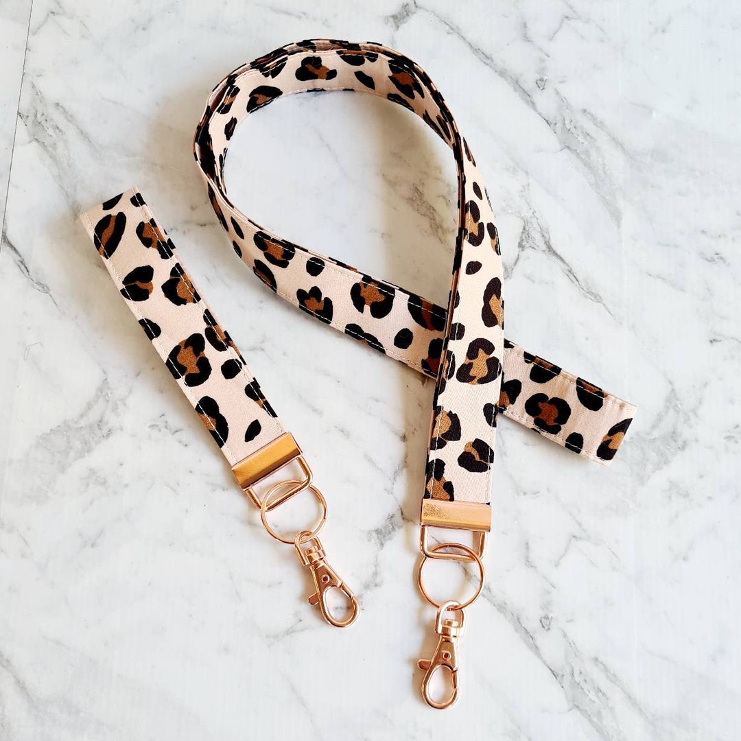 Leopard Print Lanyard/leopard Print Key Fob/leopard Lanyard/leopard Key ...
