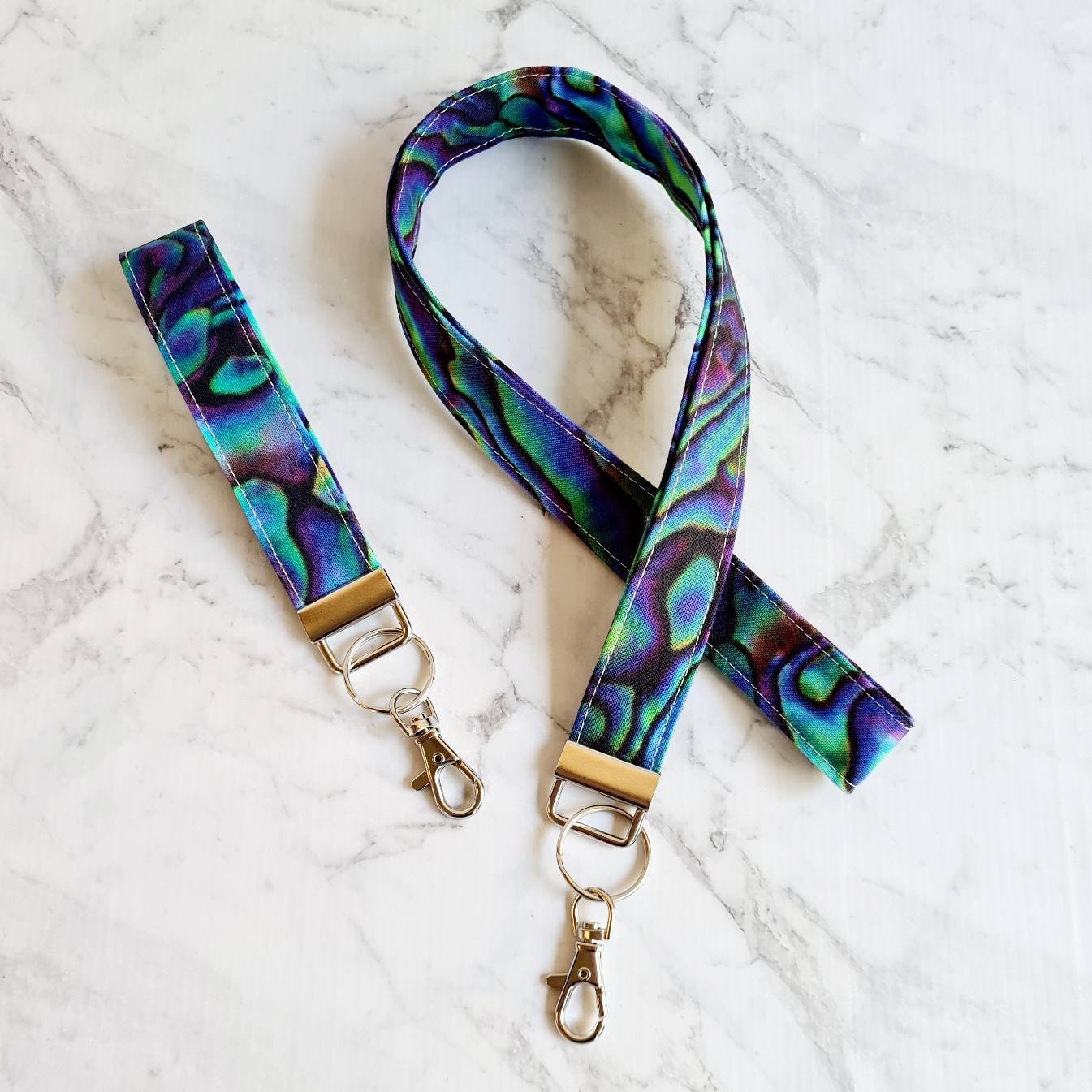 Opal Lanyard/paua Shell Lanyard/paua Shell Keychain/work - Etsy Australia