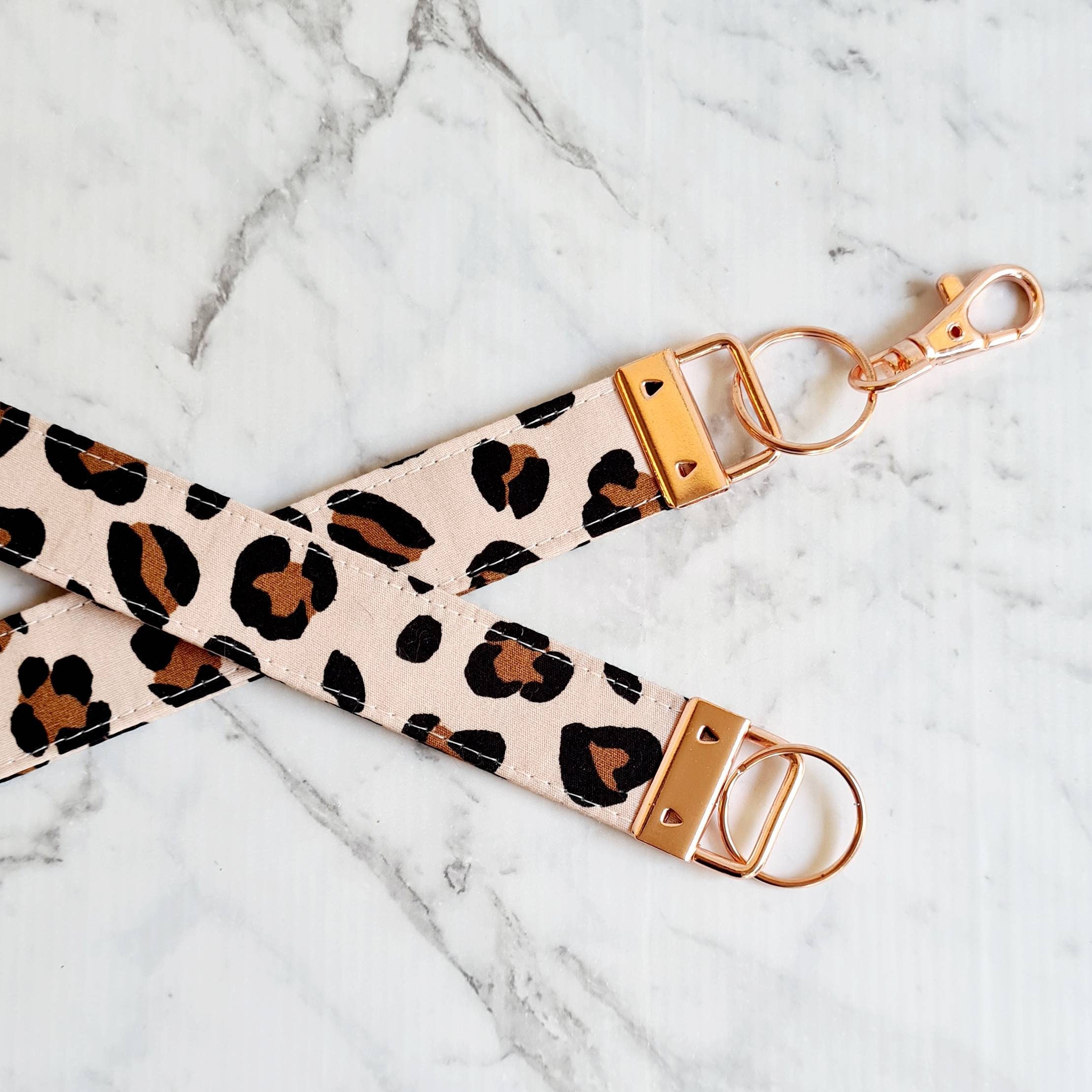 Leopard Print Lanyard/leopard Print Key Fob/leopard - Etsy Australia