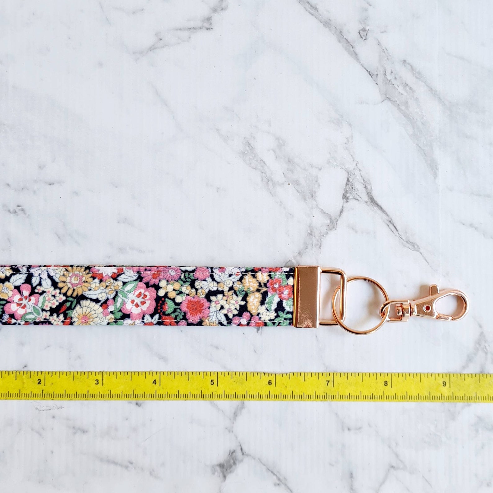 Floral Lanyard/black Lanyard/ Floral Keychain/work Lanyard/id | Etsy