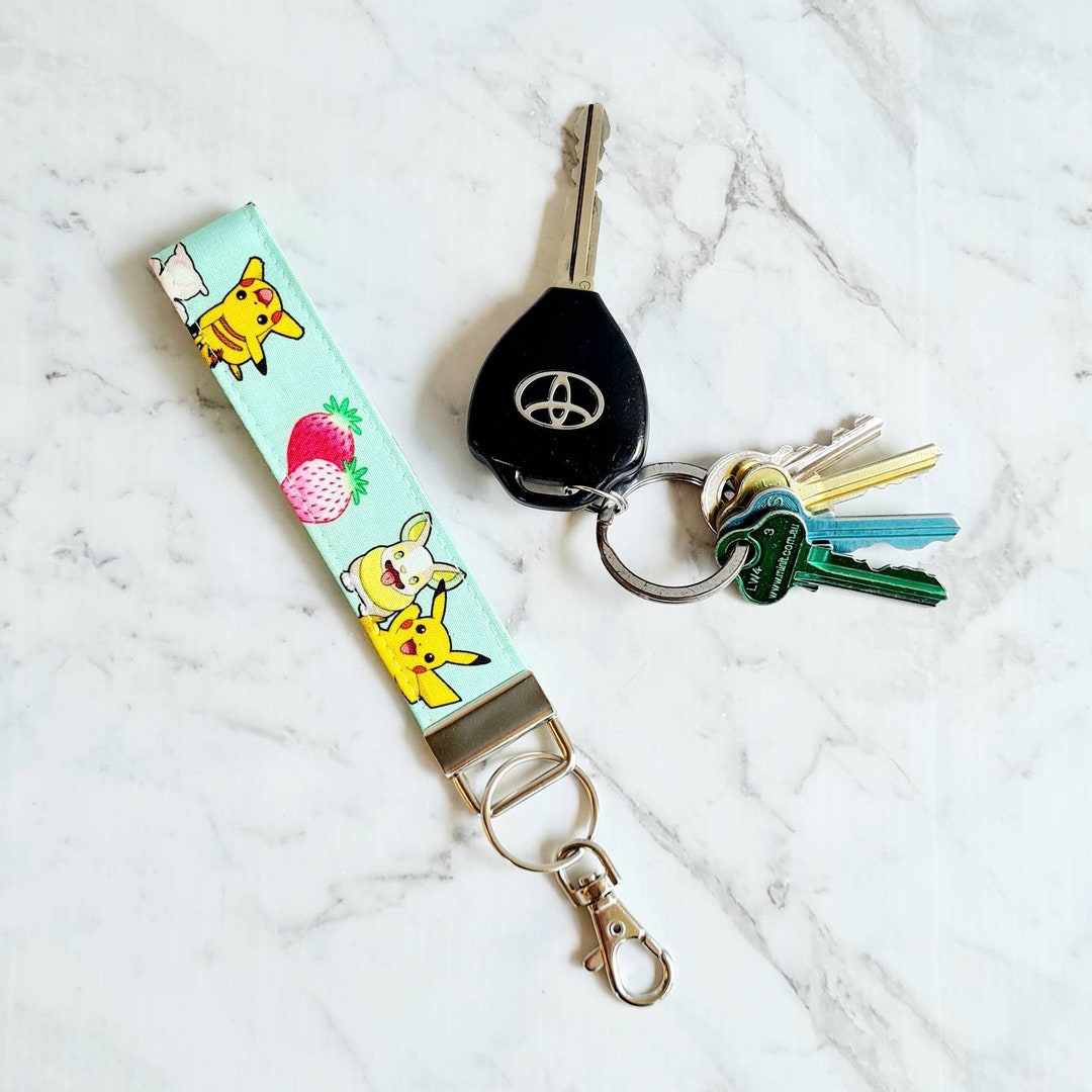 Pikachu Key Fob/yamper Key Fob/pokémon Wristlet/keychain for Keys ...