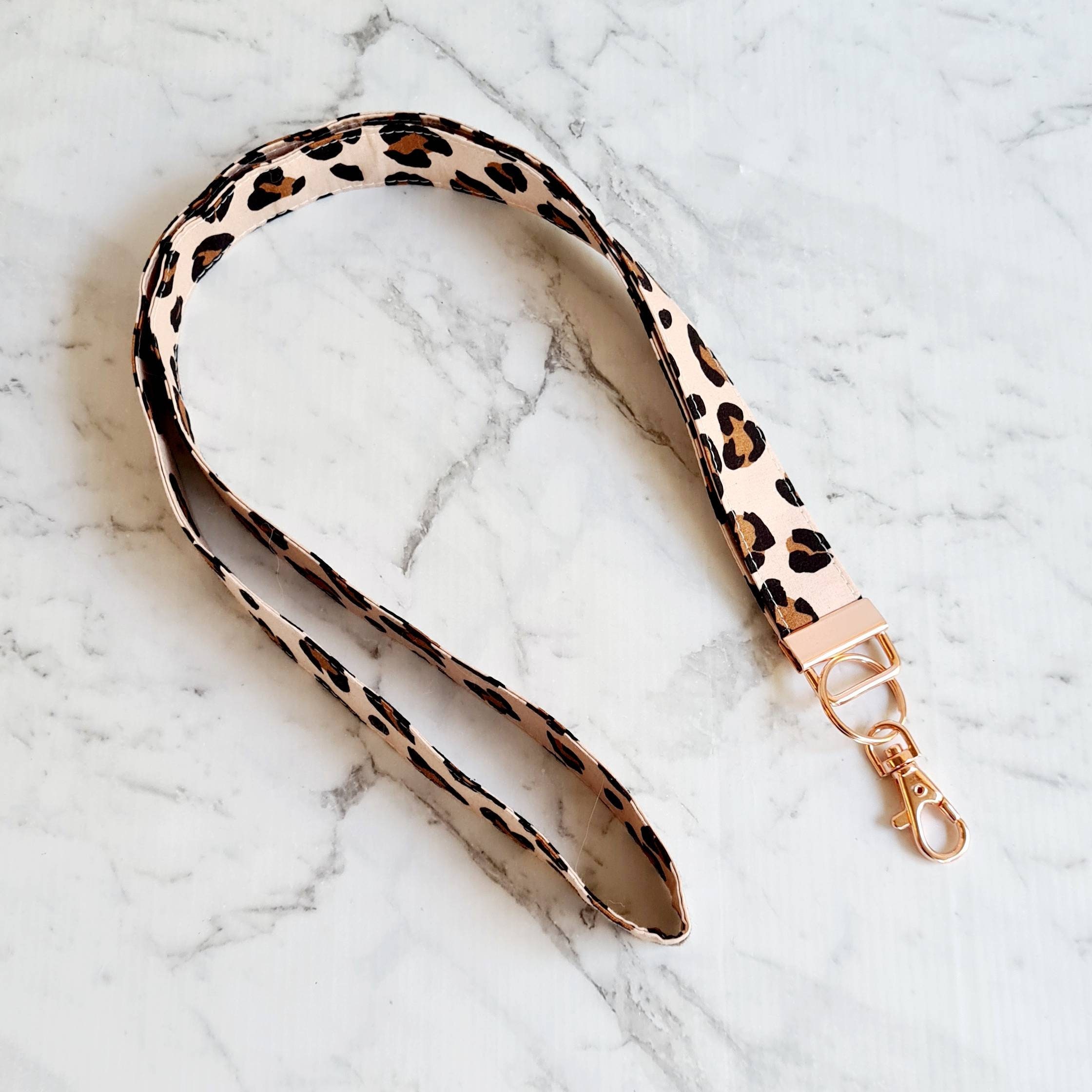 Leopard Print Lanyard/leopard Print Key Fob/leopard - Etsy Australia