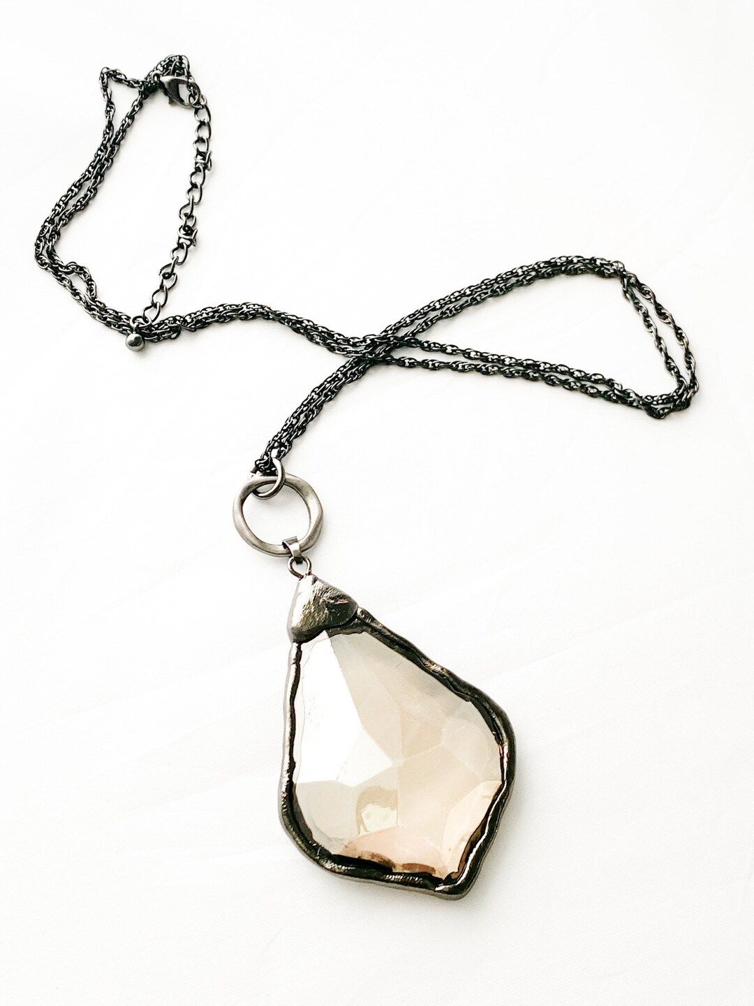 Large Crystal With Black Soldered Edges - Etsy