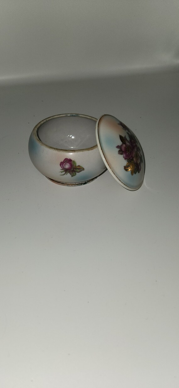 vintage trinket dish porcelain - Gem