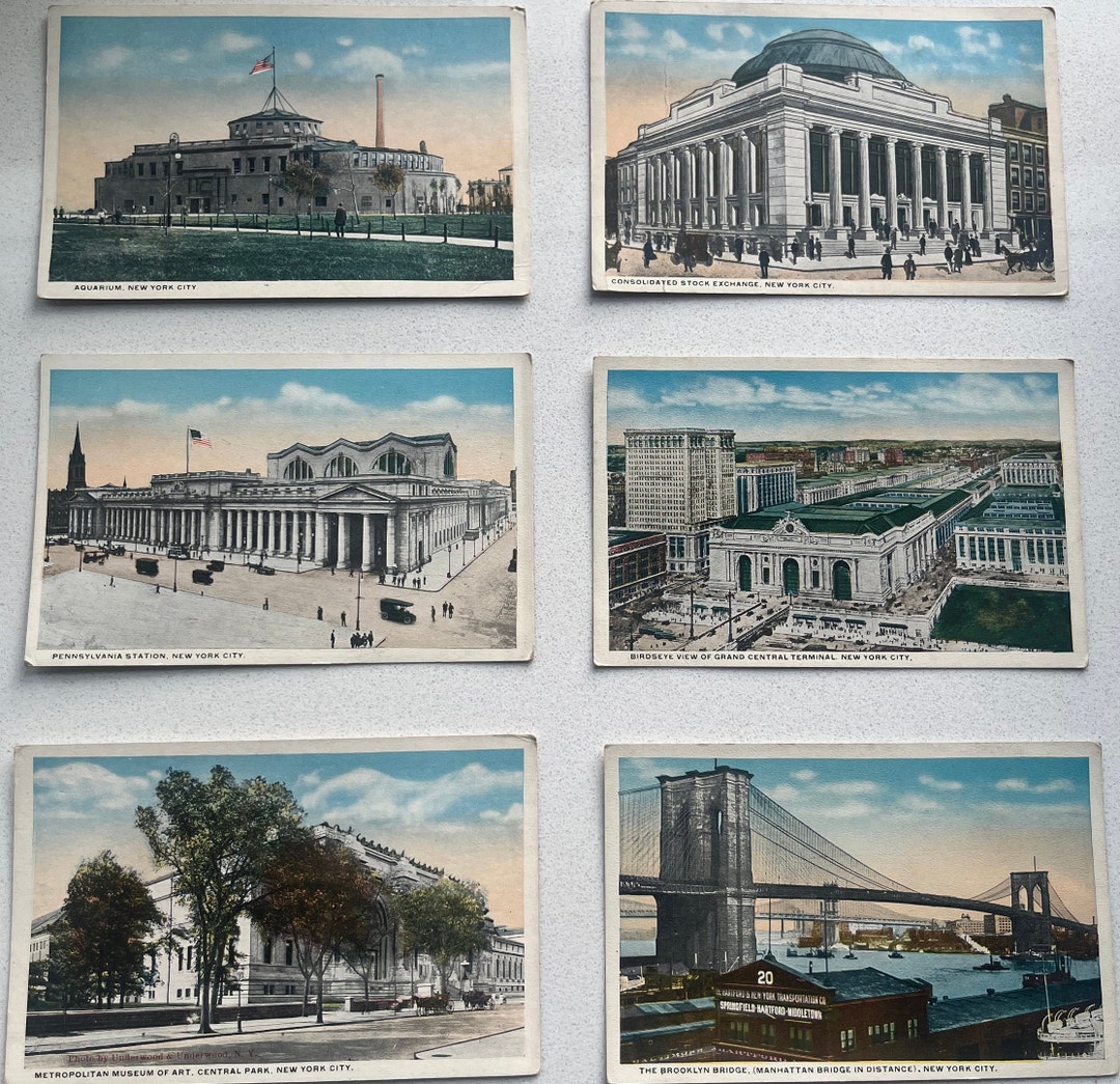Lot of 6 New York City Postcards Early 1900s (collection 2 of 2) - Etsy