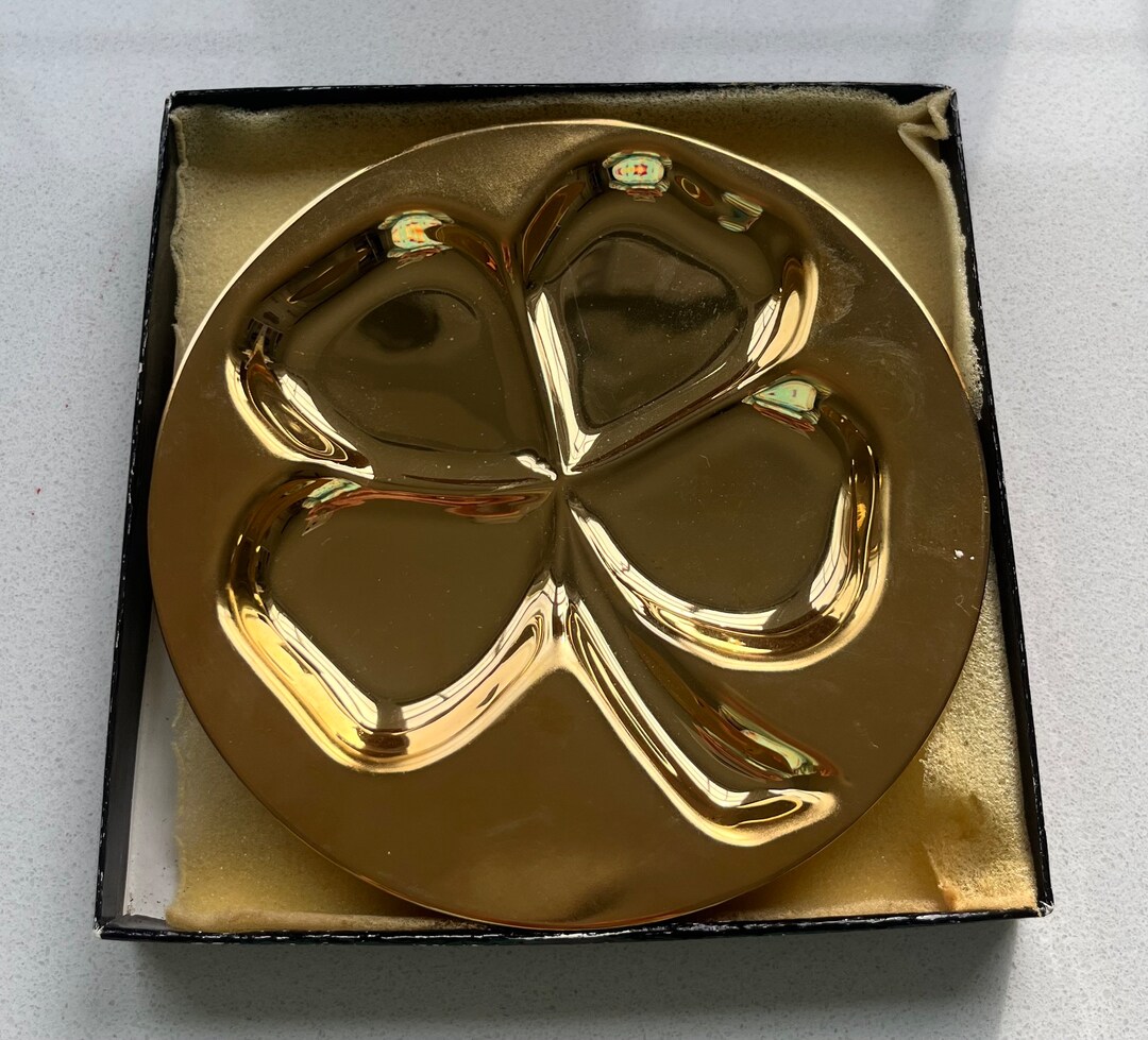 Four-leaf Clover Gold Tray by Gerity Products Inc., MCM - Etsy