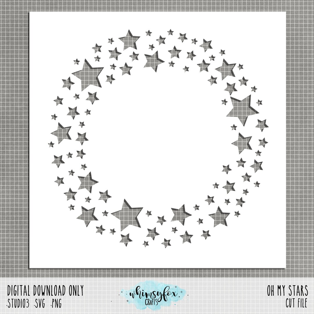 Oh My Stars Background Cut File: 12x12 - .studio3 .svg .png - Etsy