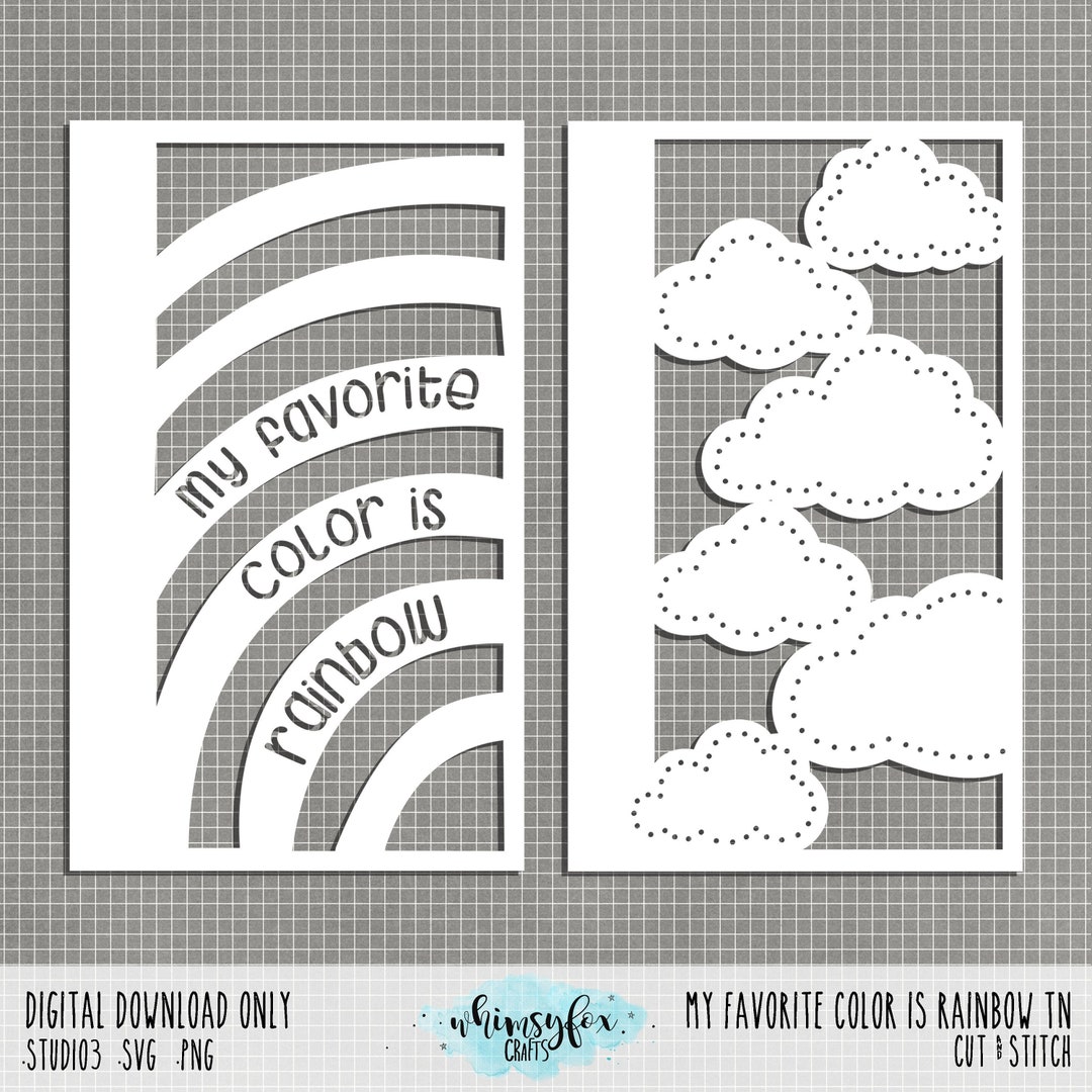 My Favorite Color is Rainbow TN Cut File: Traveler's Notebook, 6x8 ...