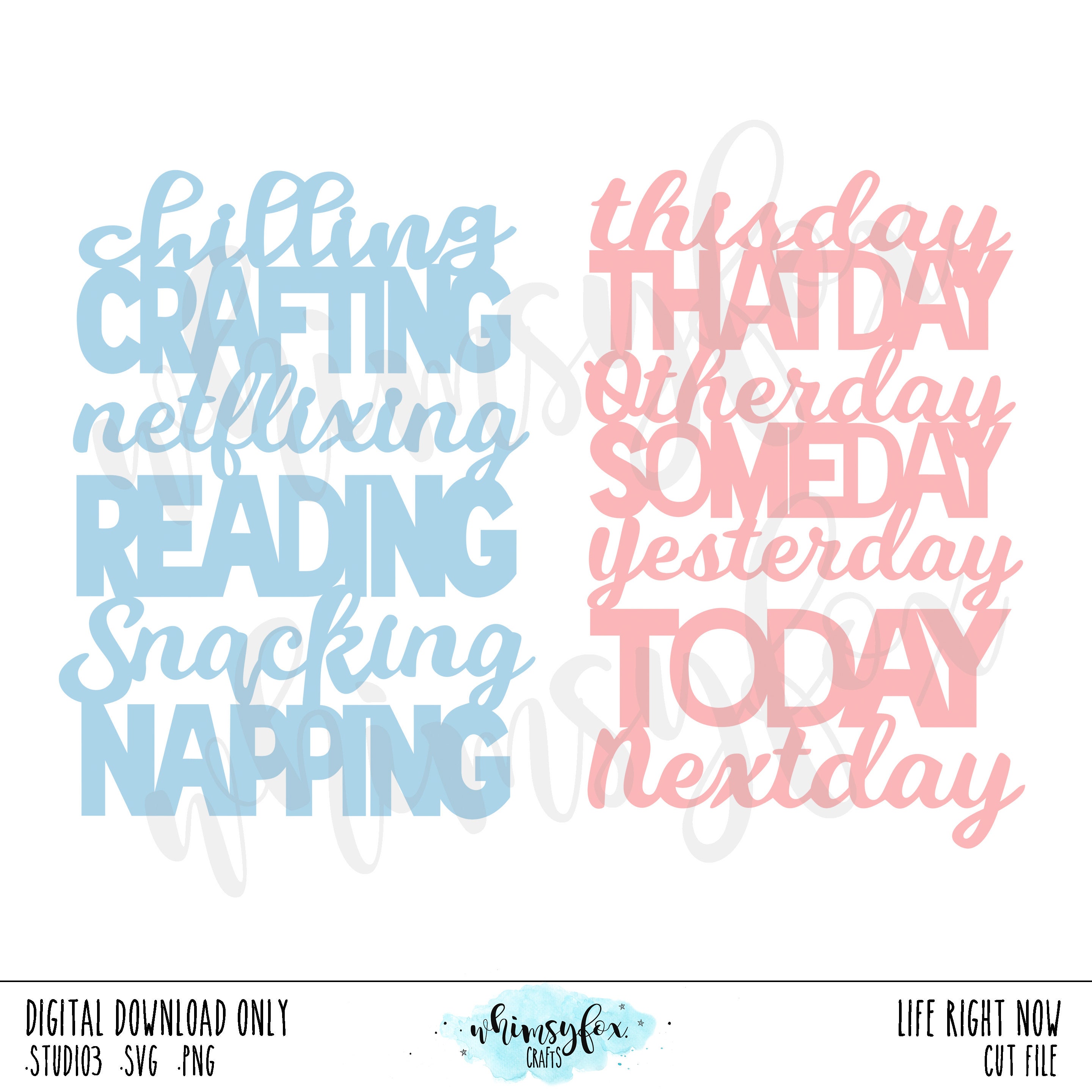 Life Right Now Word Stacks Cut File: 12x12, 8.5x11, 9x12 - Etsy