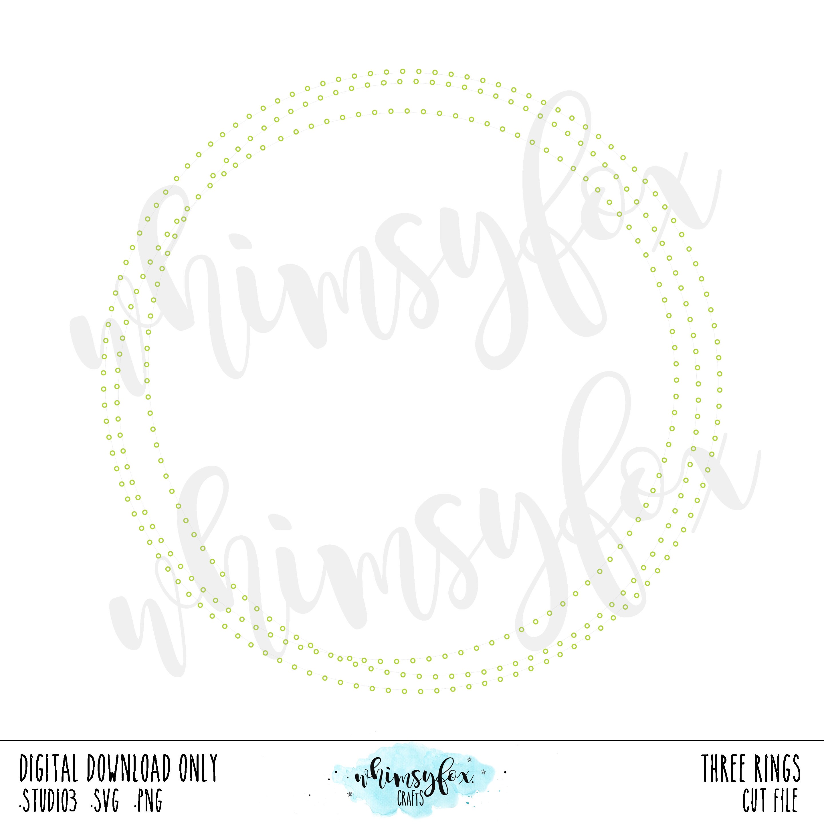 Three Rings Background Cut&Stitch File: 12x12 .studio3 .svg | Etsy
