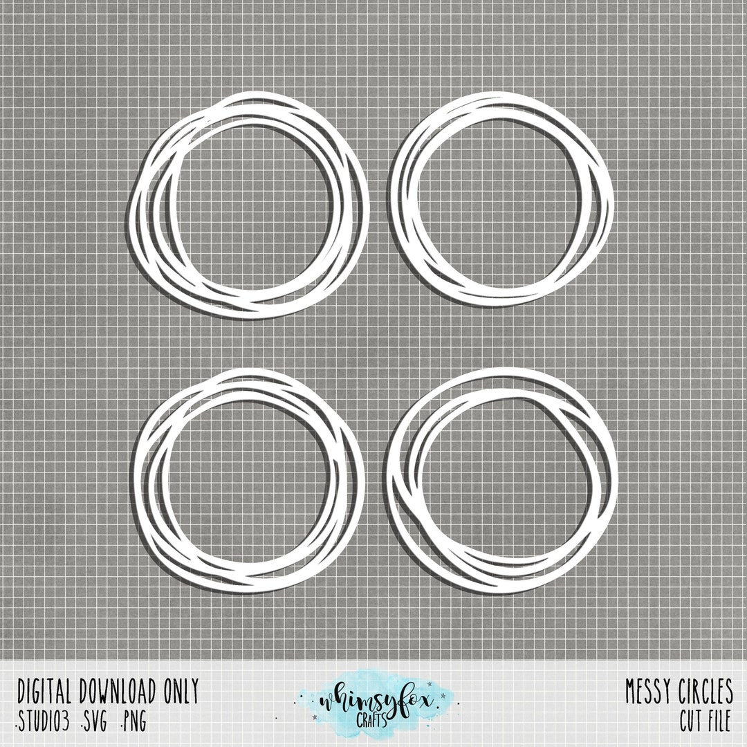 Messy Circles Cut File - .studio3 .svg .png - Etsy