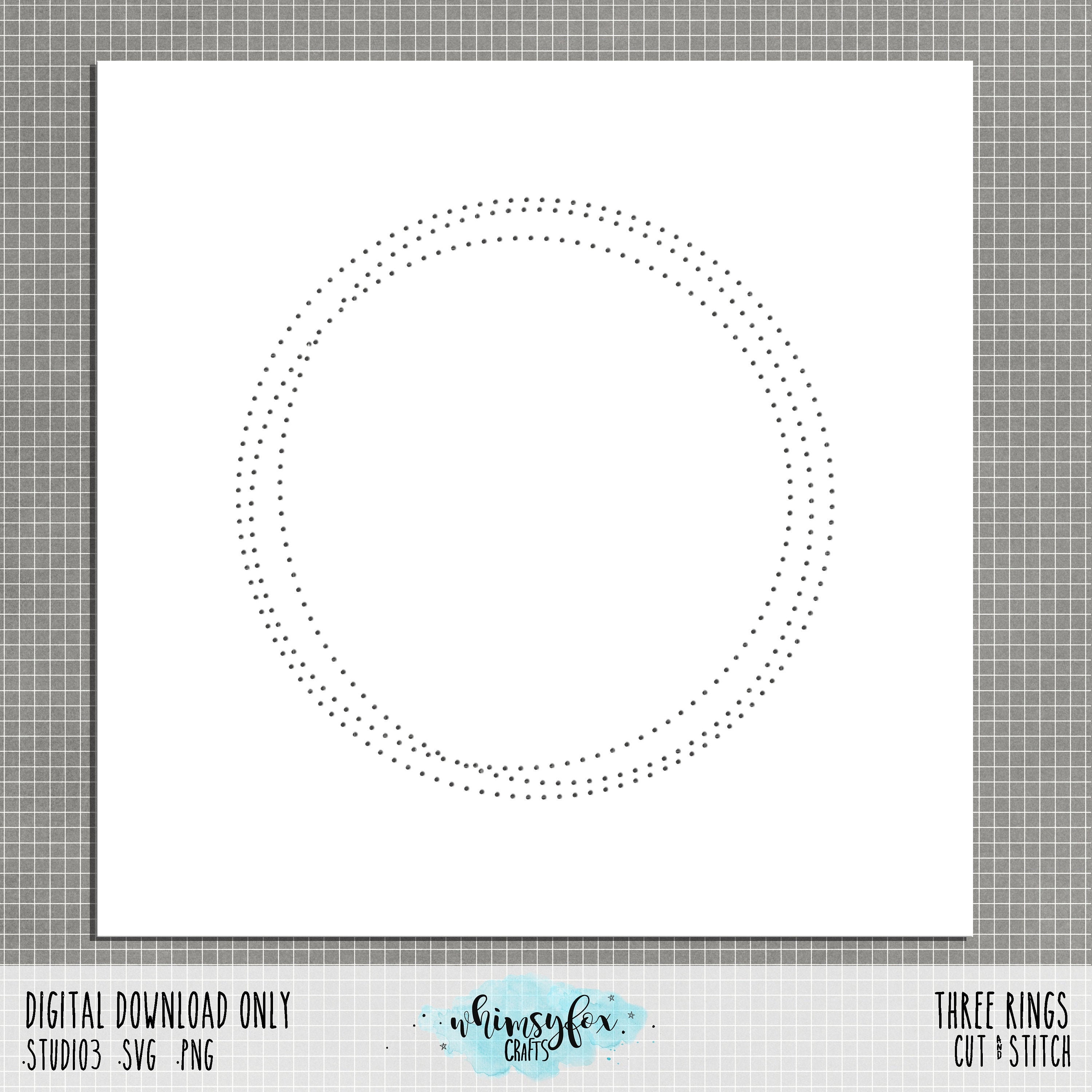 Three Rings Background Cut&stitch File: 12x12 .studio3 .svg .png - Etsy