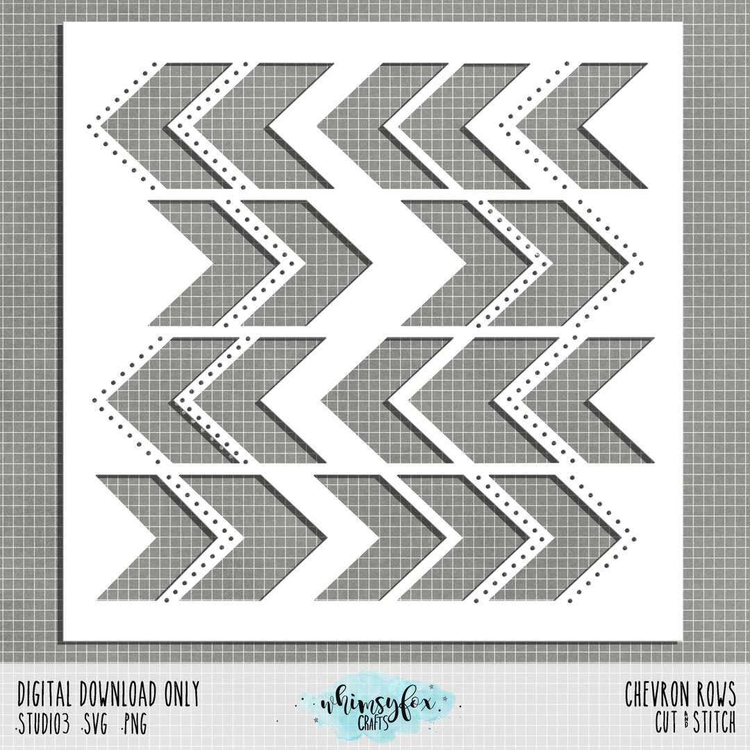 Chevron Rows Background Cut&stitch File: 12x12 - .studio3 .svg .png - Etsy