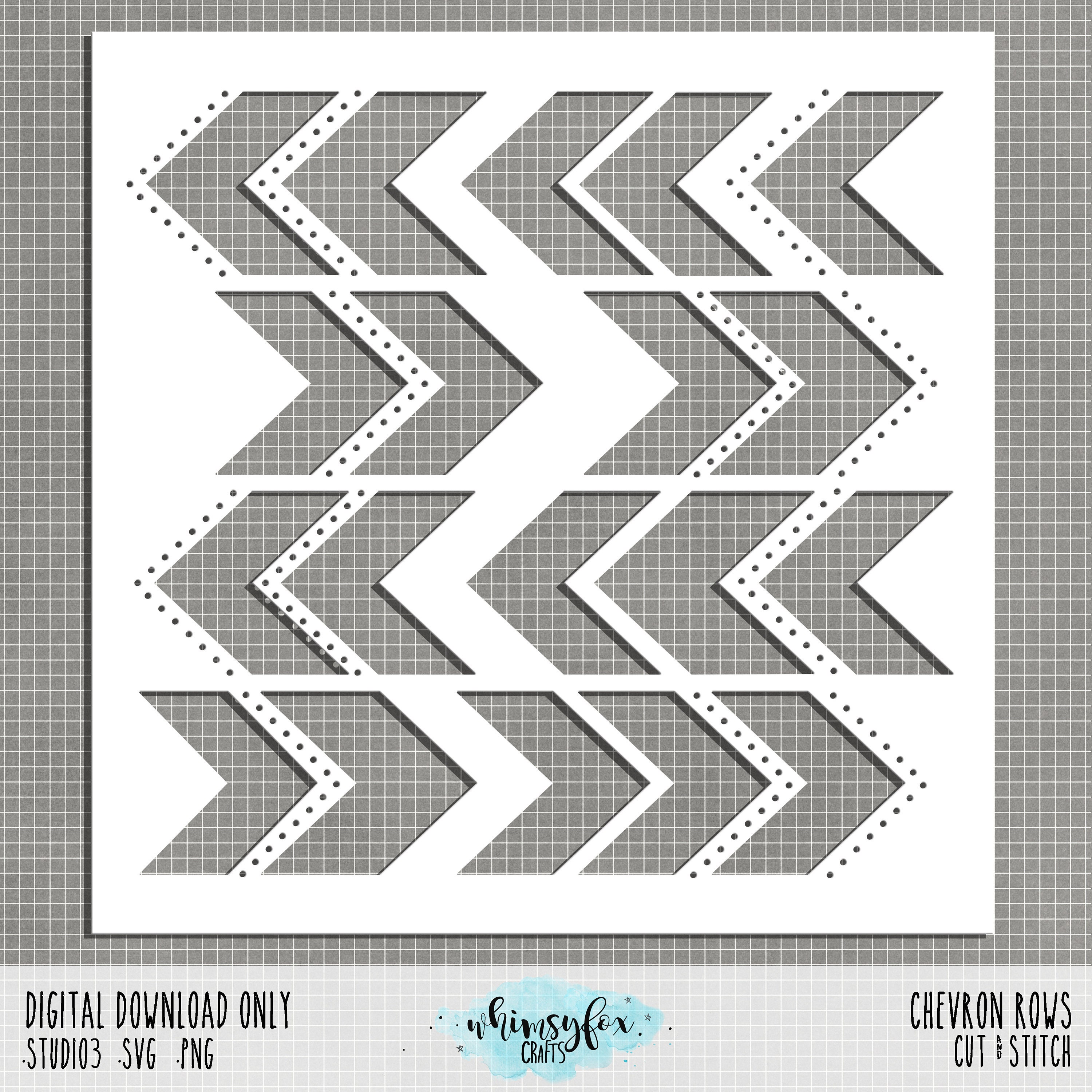 Chevron Rows Background Cut&stitch File: 12x12 .studio3 .svg .png - Etsy