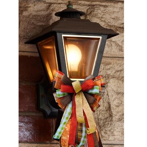 Autumn Harvest Plaid Bow - Fall Decor for Doors, Lanterns, and Porches ...