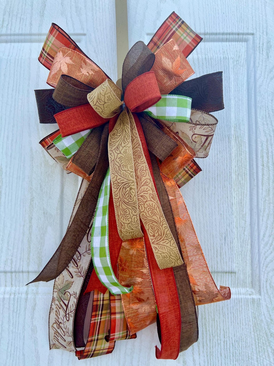 Autumn Harvest Plaid Bow - Fall Decor for Doors, Lanterns, and Porches ...