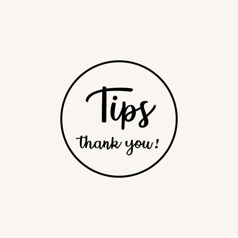 Tips Appreciated Sign - Etsy
