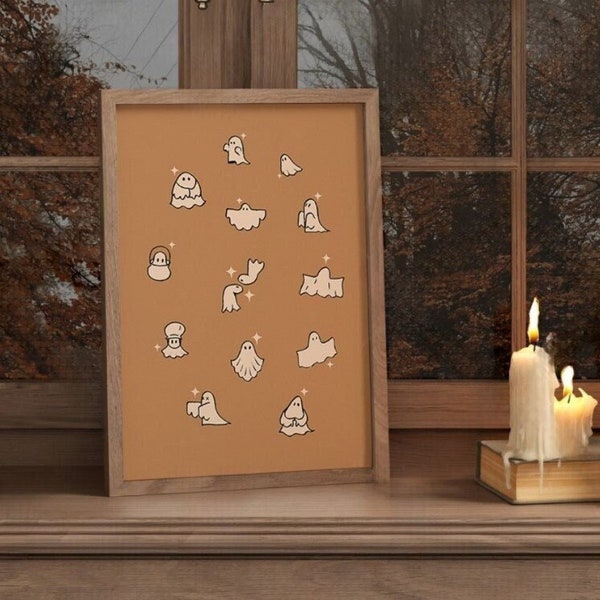 Ghost Sheet Art Poster - Etsy