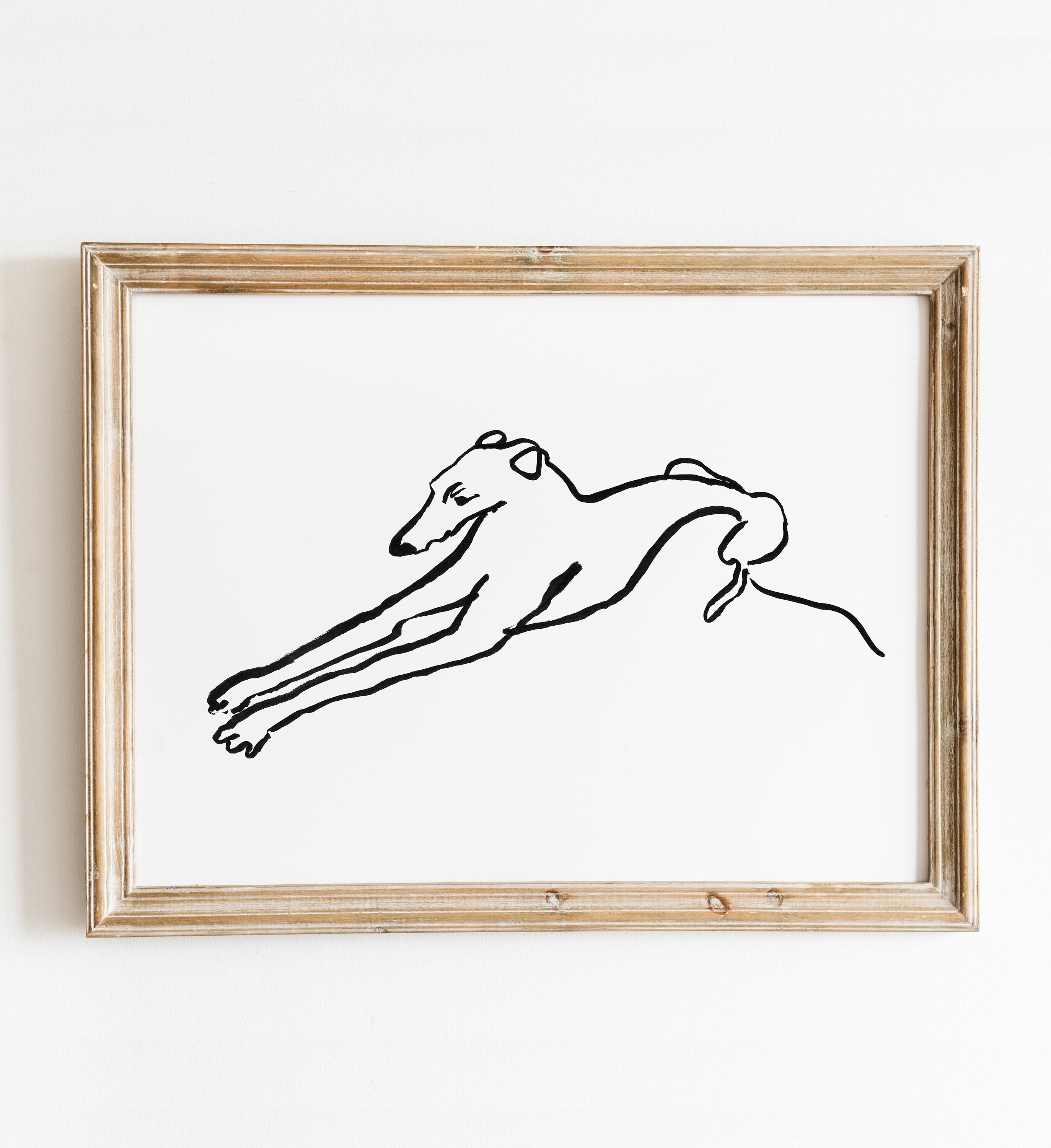 Running Greyhound Drawing