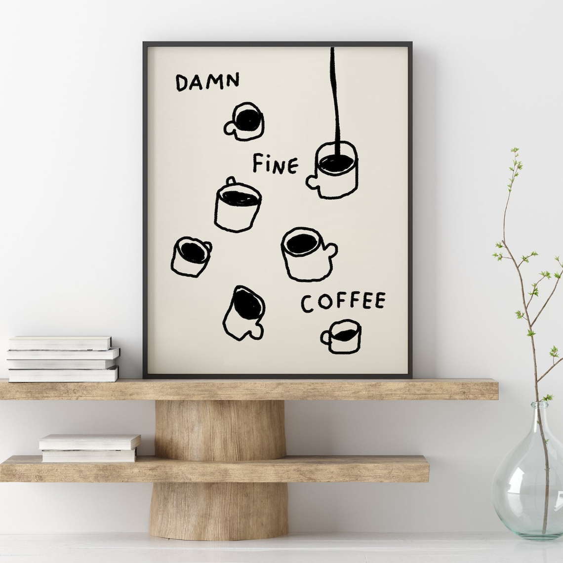 Coffee Print, Kitchen Decor, Damn Fine Coffee, Trendy Wall Art, Coffee ...