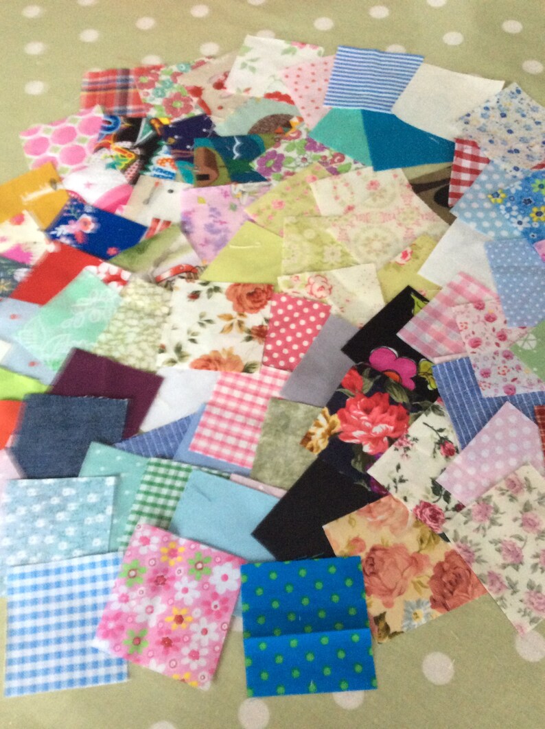 Patchwork Quilt Fabrics -100 Fabric Squares - 2.5"(6.5cms) New Fabric ...