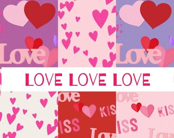 PRINTABLE Paris Digital Paper Pack Scrapbook Paper Set of 6 - Etsy