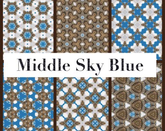 PRINTABLE Royal Blue Digital Paper Pack Scrapbook Paper Set of | Etsy